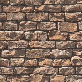 Vliesové tapety na zeď Wood´n Stone 90791-2, kámen hnědý, rozměr 10,05 m x 0,53 m, A.S.Création