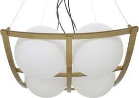 Závěsný lustr Japany 45 cm zlatý/bílý
