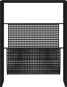 Stojan na časopisy černý 35 x 15 x 45 cm ocel 331668