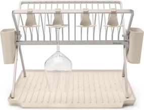 Béžový kovový dvoupatrový odkapávač 42x51 cm – Brabantia