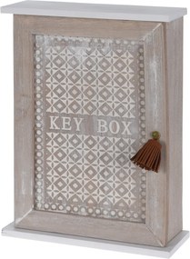 Skříňka na klíče - věšák na drobnosti s dvířky KEY BOX