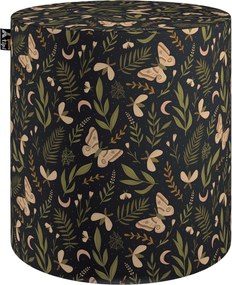 Sedák Barrel- válec pevný barva černá látka vzorované