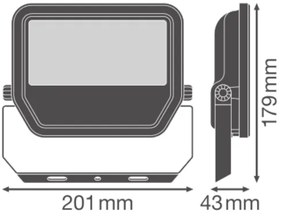 LED reflektor LEDVANCE FLOODLIGHT bílý 41W/27W 6000lm/4000lm 3000K teplá bílá IP66
