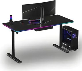ULTRADESK Quest černá / Herní stůl / 140 x 70 x 72 - 120 cm / nastavit
