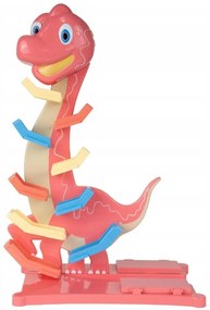 Veselá hrající autodráha/skluzavka Dino Tulimi + 6 autíček, oranžová
