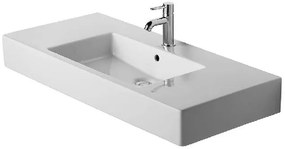 Duravit Vero - Umyvadlo 105x49 cm, s přepadem, s otvorem pro baterii, bílá 0329100000
