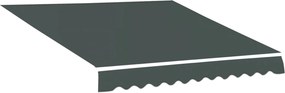 Náhradní plátno Outsunny pro markýzu - Měkký vlnkový lem - Vysoce husté polyesterové 280 g/m² s ochrannou proti UV záření v šedé 3,82D x 2,4Š (projek…