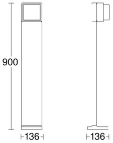 Steinel-LED Stmívatelná venkovní lampa se senzorem GL 85 SC 900 LED/9W/230V IP44