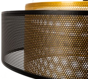 Toolight, LED závěsné stropní svítidlo 40cm APP1000-CP, černá-zlatá, OSW-07551