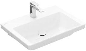 Villeroy & Boch Subway 3.0 - Umyvadlo 650x470 mm, bez přepadu, otvor pro baterii, alpská bílá 4A706601