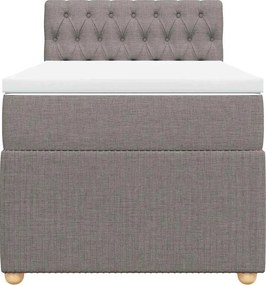 Box spring postel s matrací taupe 90x200 cm textil 3289650