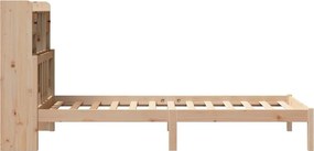 Postel s knihovnou bez matrace 90 x 190 cm masivní borovice 3322327