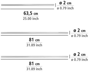 WENKO 19215100 - Držák tyče UNIVERSAL 2x2 cm chrom/bílá