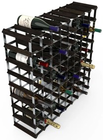 Pendeford Metal Spinnings Ltd Stojan na víno RTA na 72 lahví, černý jasan - pozinkovaná ocel / rozložený