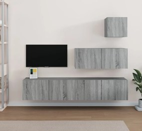 vidaXL 4dílný set TV skříněk kompozitní dřevo [3114651] Barva: šedá sonoma