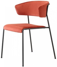 SCAB - Židle LISA s područkami - červená/antracitová