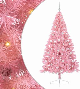 Umělý osvětlený vánoční stromeček Růžová 240 cm PVC 3397105