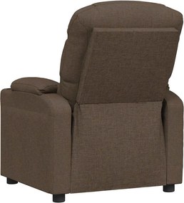 Elektrické polohovací křeslo hnědé textil 3143495
