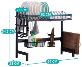Odkapávač na nádobí na dřez - dvojitý