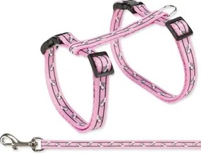 TRIXIE Postroj s vodítkem pro kočky černá 27-45 cm/10 mm / Nylon / Obv