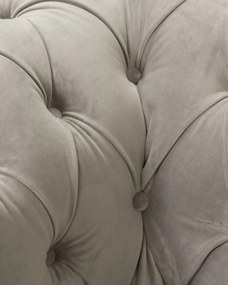 Křeslo Chesterfield Classic Velvet Light Grey 118x96x77cm