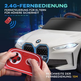 HOMCOM Dětské elektrické autíčko BMW s dálkovým ovládáním, přenosnou baterií, světlomety, MP3 přehrávačem, bezpečnostním pásem, 3-5 km/h, pro děti od…