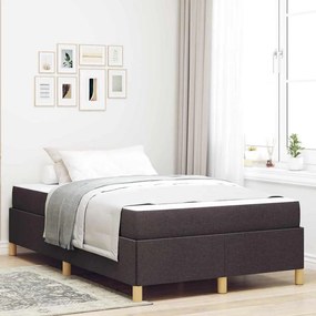 Rám postele Tmavě hnědá 120 x 190 cm textil 3398923