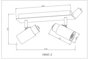 Globo 54045-2 - Bodové svítidlo MATTI 2xE27/40W/230V