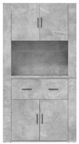 Skříň highboard betonově šedá kompozitní dřevo,  3185371