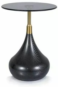 Odkládací stolek Taurus 40 cm černý/zlatý