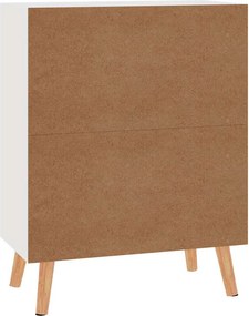 Příborník bílý s vysokým leskem 60x30x72 cm kompozitní dřevo 326828