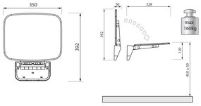 Polysan Polysan, SAAP sklopné sprchové sedátko 35x32,8cm, bílá, CW1110W