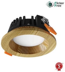 APLED - LED Podhledové RONDO WOODLINE LED/3W/230V 3000K pr. 9 cm borovice masiv