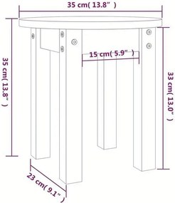 Konferenční stolek, borovicové dřevo, černá, NoBi GAGIN TYP 2