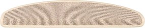 Schodové rohože 15 ks 65 x 21 x 4 cm bílé a hnědé, půlkulaté, velké 149860