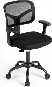 Costway Ergonomická dětská psací židle s nastavitelnou výškou a – černý