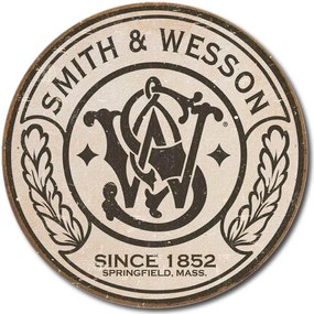 Plechová cedule Smith &amp; Wesson Round 28 cm