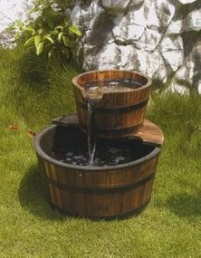 Garthen 633 Zahradní kašna - fontána se dvěma dřevěnými vědry