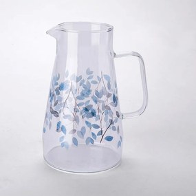 Skleněný džbán MODRÉ KVĚTY 1450 ml