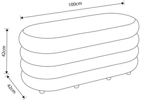 Taburetka PUFFO krémová