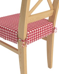 Sedák na židli IKEA Ingolf barva červená látka vzorované