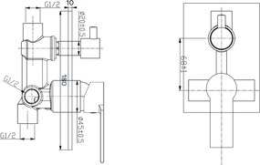 Mereo Mereo, Sprchový set s dvoucestnou podomítkovou bateríí, CB650SD2