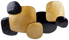 Nástěnná dekorace černá/ zlatá HAFNIUM Beliani