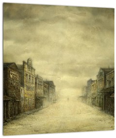 Obraz westernového městečka (30x30 cm)