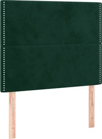 Čelo postele tmavě zelené 100x5x118/128 cm sametové 3116237