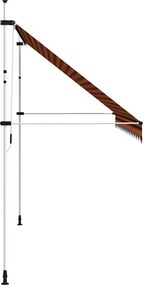Ručně zatahovací markýza 400 cm oranžovo-hnědá 145840