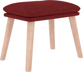 Podnožka vínová 45 x 29,5 x 35 cm textil 341432