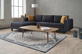 Hanah Home Sametová pohovka KALE antracit levá 825BLC2721