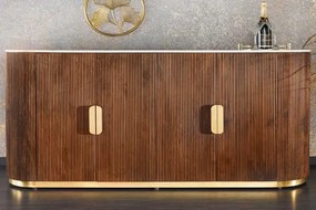 Designová komoda Daichi 170 cm mango/mramor bílý