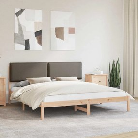 Rám postele s čalouněným čelem Taupe 200 x 200 cm 3405560